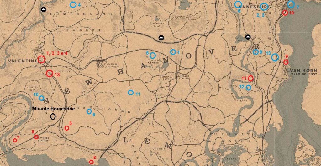 Red Dead Redemption 2: Guia de exploração de New Hanover